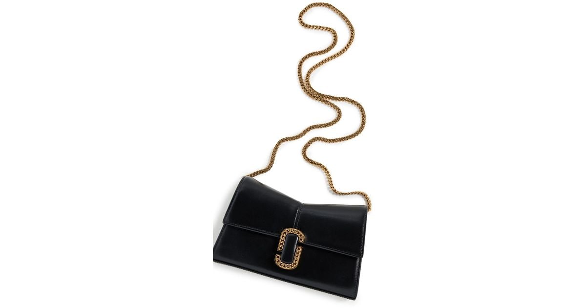 Marc Jacobs St. Marc Chain Wallet in Black | Lyst