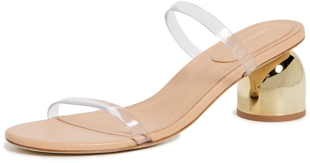 Larroude Dew Drop Mules in Black | Lyst