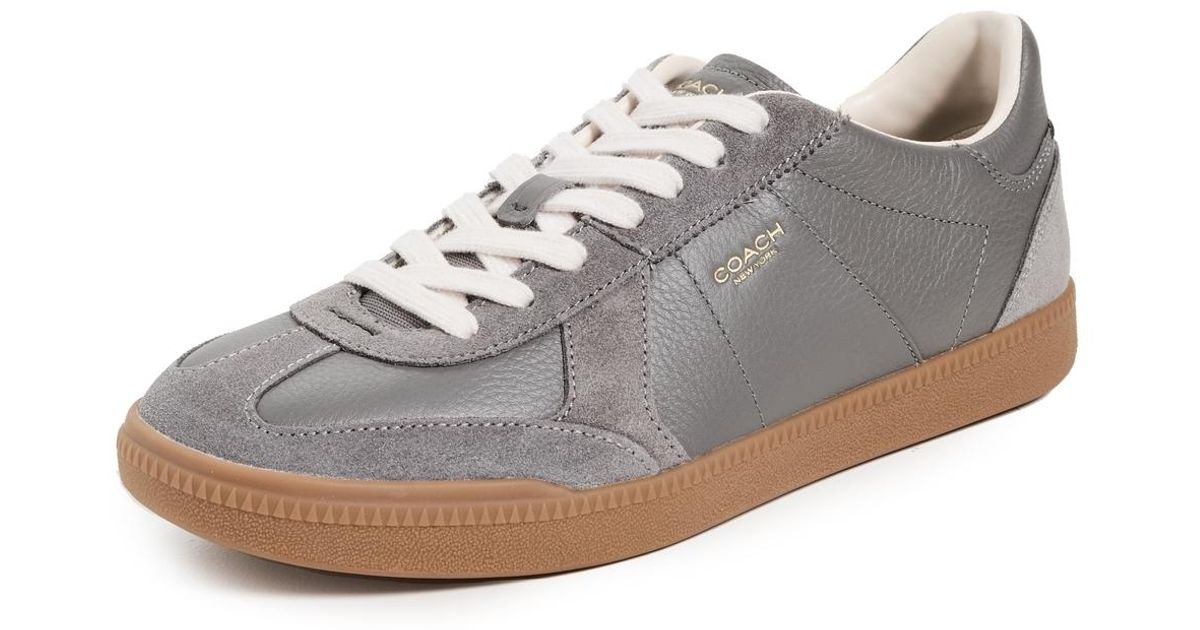 COACH Ellis Sneakers Shoes, Leather/Suede in Gray | Lyst