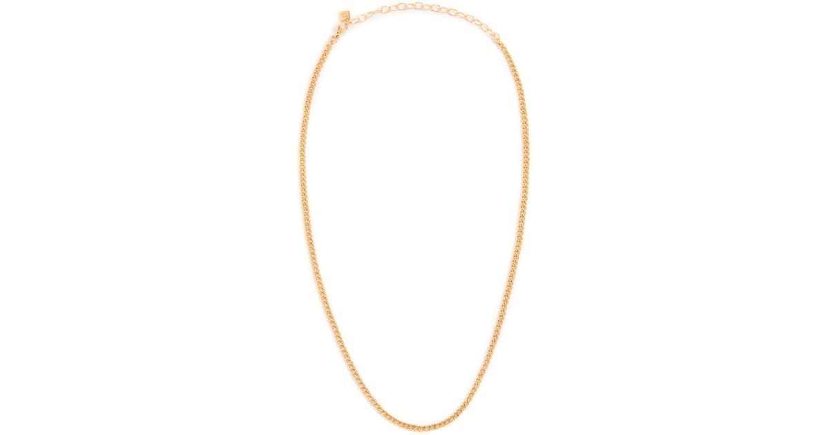 Gwen Beloti Nova Chain Curb Necklace in Metallic | Lyst