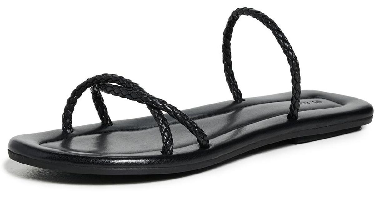 St. Agni Woven Rope Slides in Black | Lyst