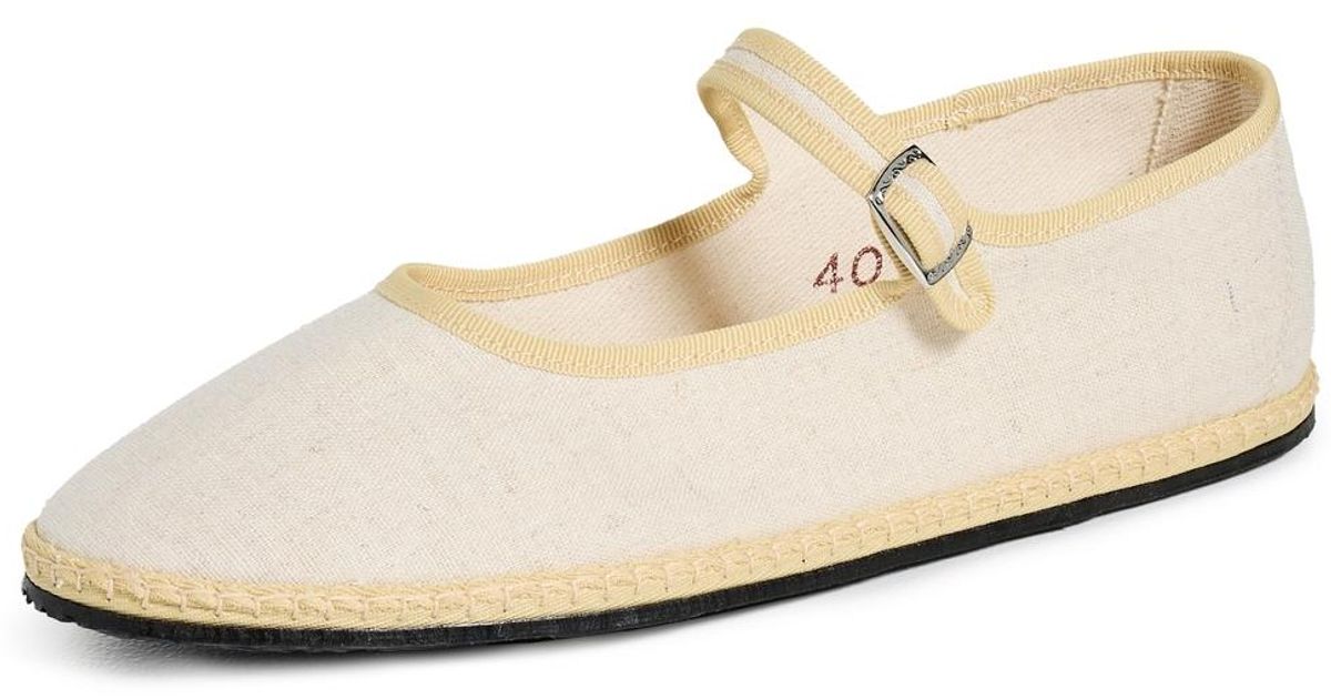 Vibi Venezia Classic Linen Mary Janes in White | Lyst