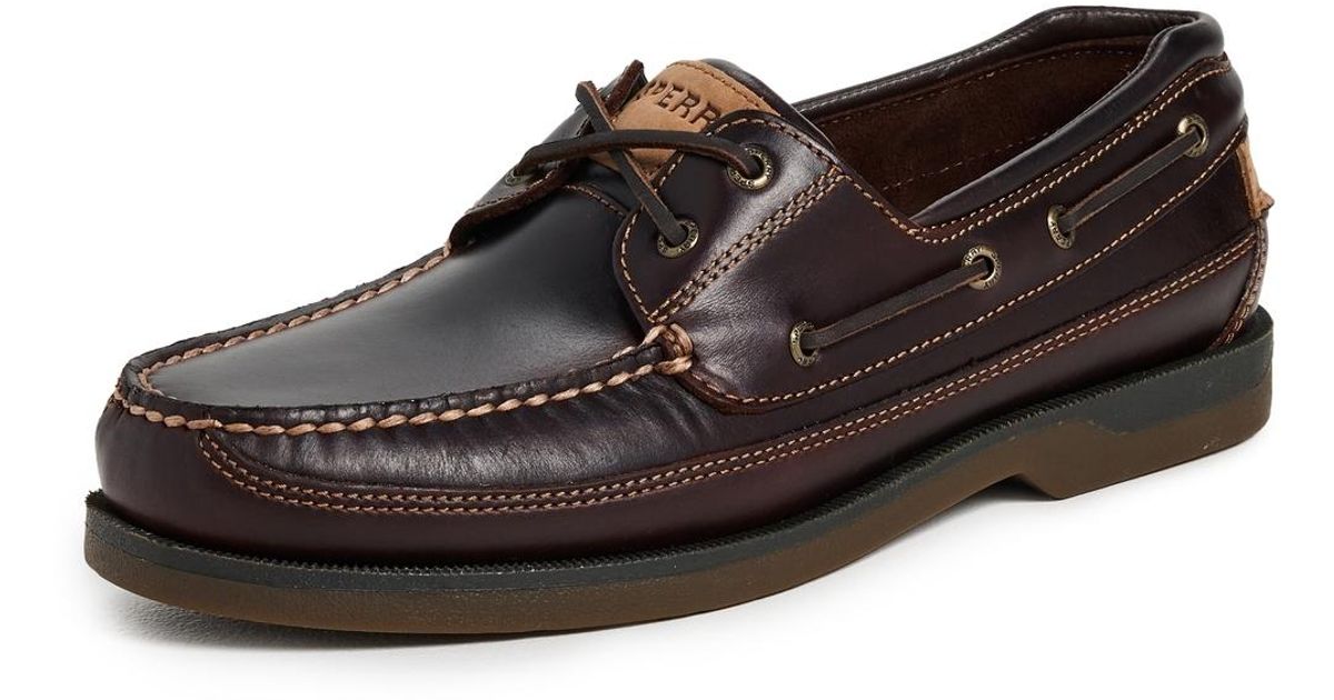 Sperry Top-Sider Mako Canoe Moc Boat Shoes in Black for Men | Lyst