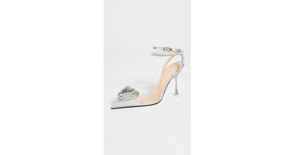 Mach & Mach Triple Heart High Heels in White | Lyst
