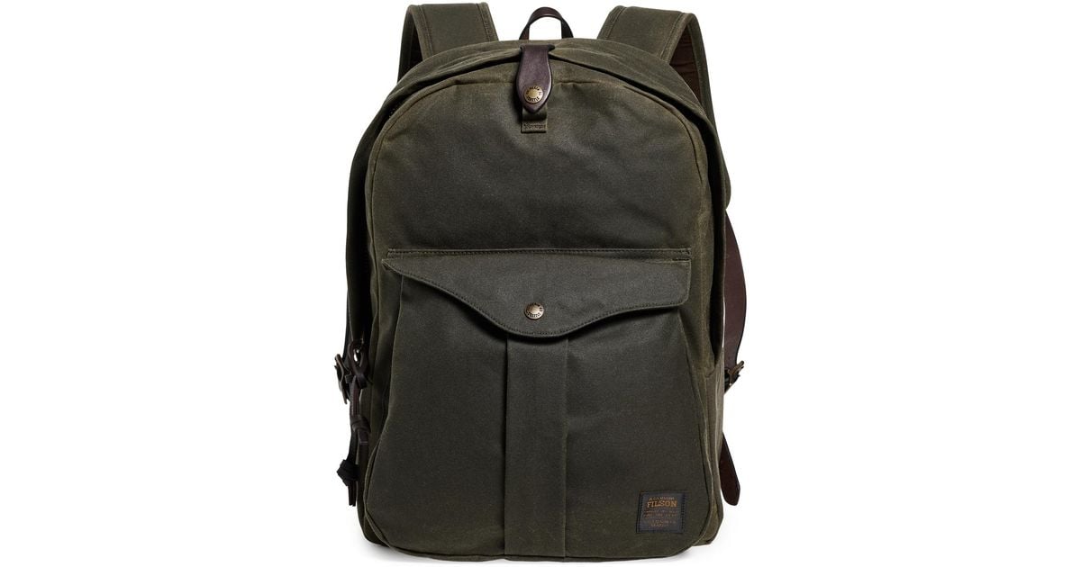 Filson Tin Cloth Journeyman Backpack in Black for Men | Lyst