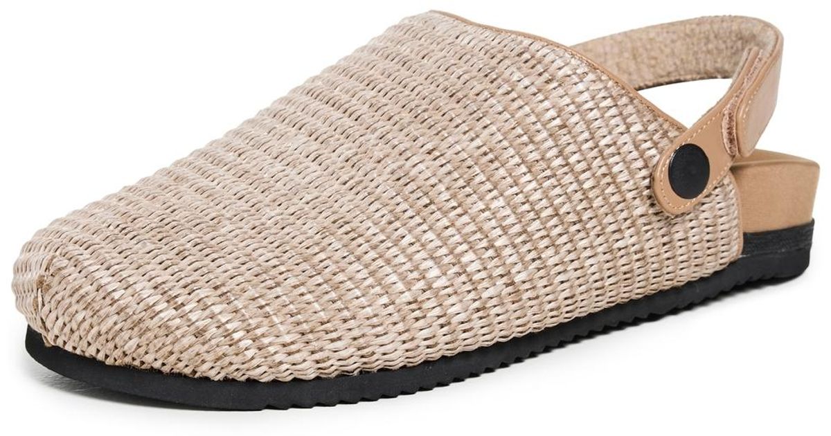 Roam Convert Raffia Clogs in White | Lyst