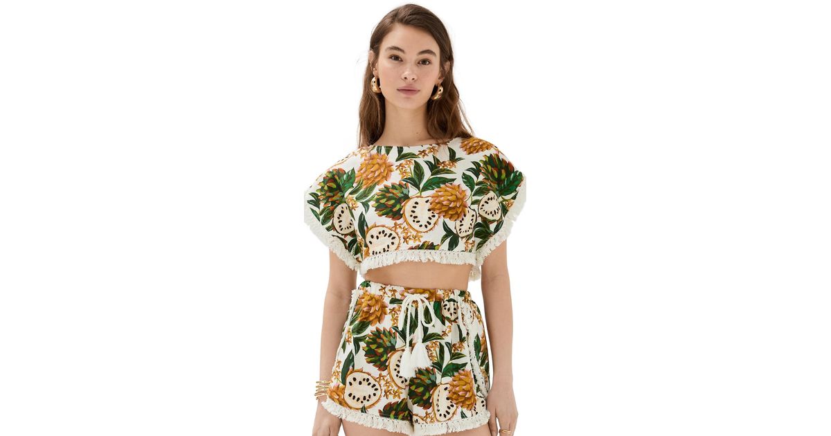 FARM Rio Biriba Off White Blouse | Lyst