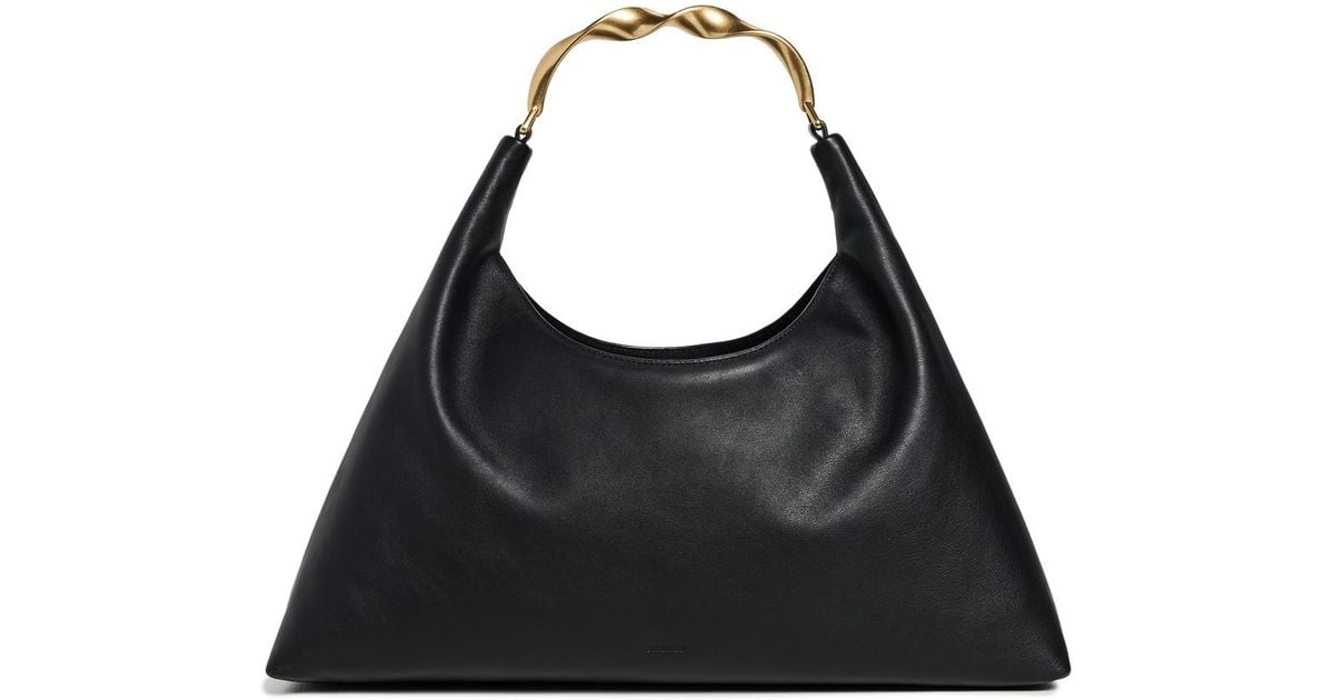 Jonathan Simkhai Twist Handle Hobo Bag in Black | Lyst