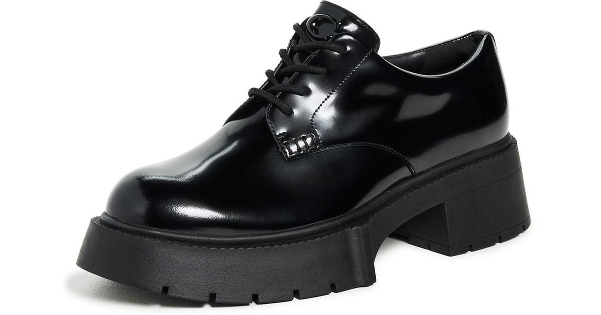 COACH Lyla Derby Platforms in Black | Lyst