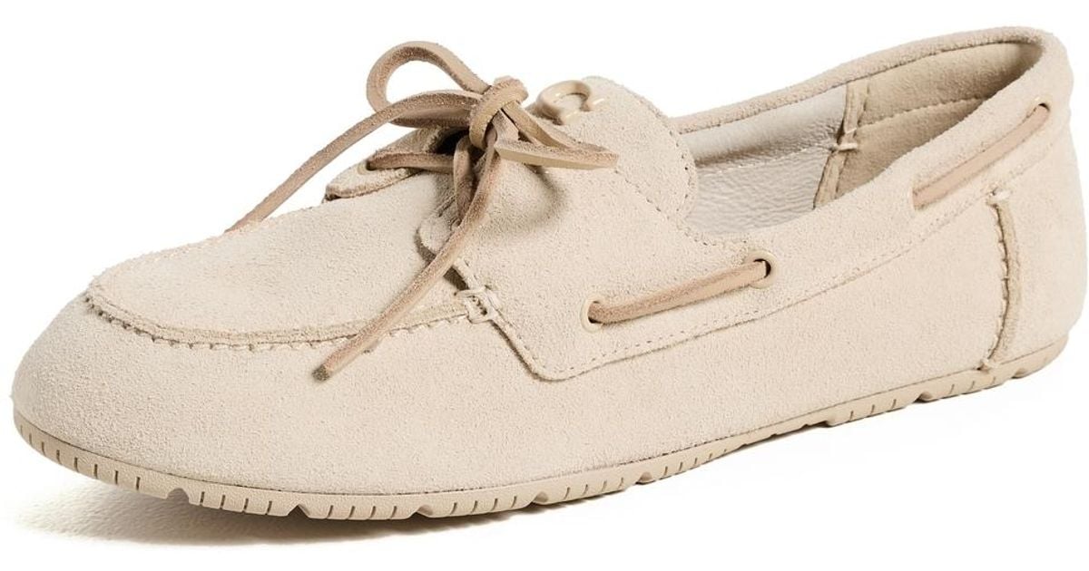 COACH Sculpted C Boat Shoe in White | Lyst