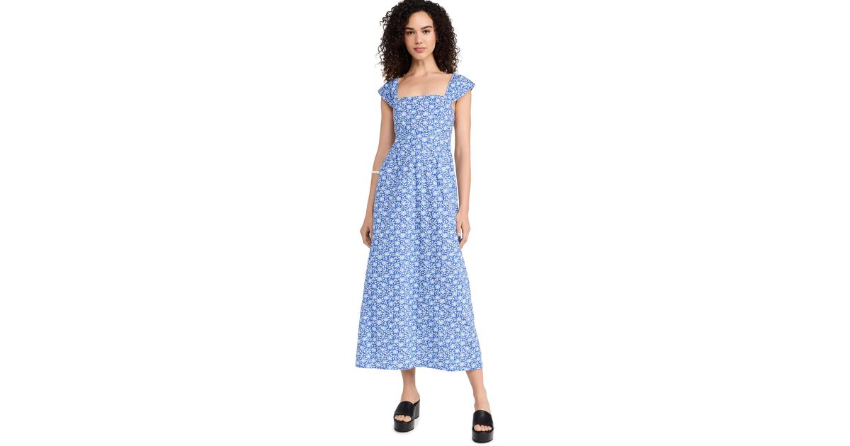 RIXO London Iianne Dre Carnation Bue in Blue | Lyst