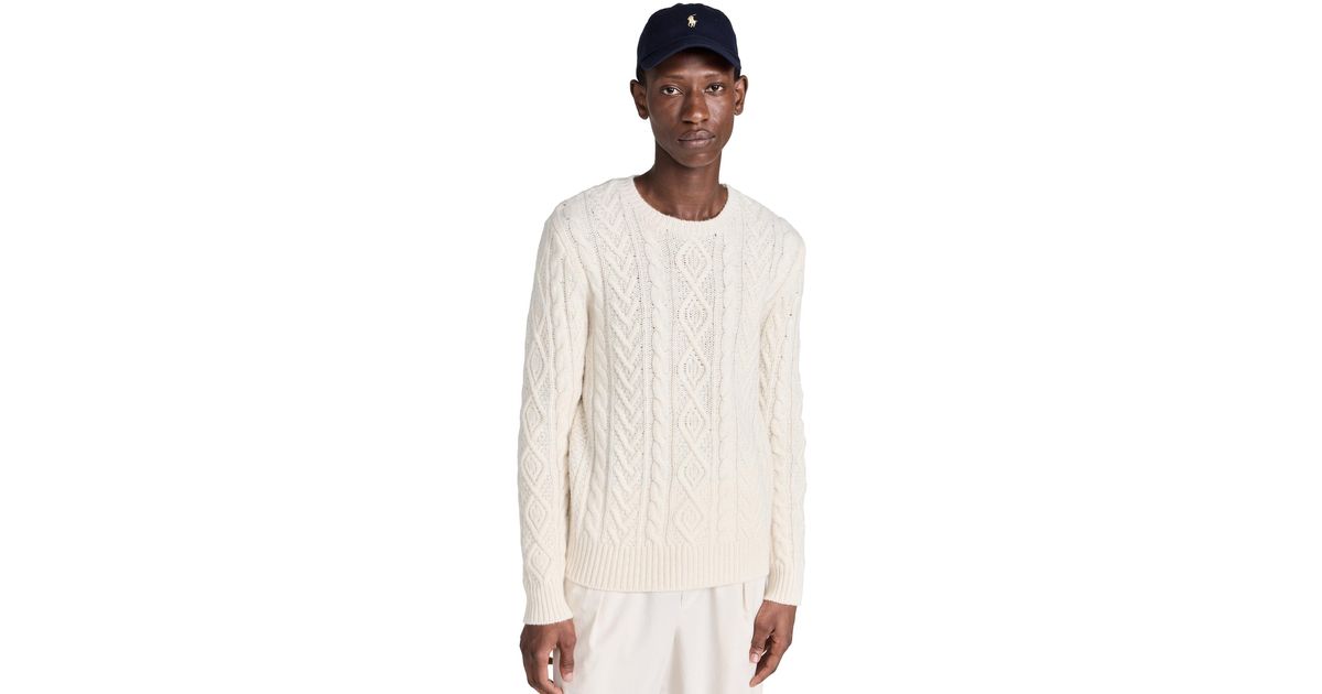 Polo Ralph Lauren Poo Raph Auren Better Aran Cabe Weater Oatea Cobo Xx in Natural for Men | Lyst