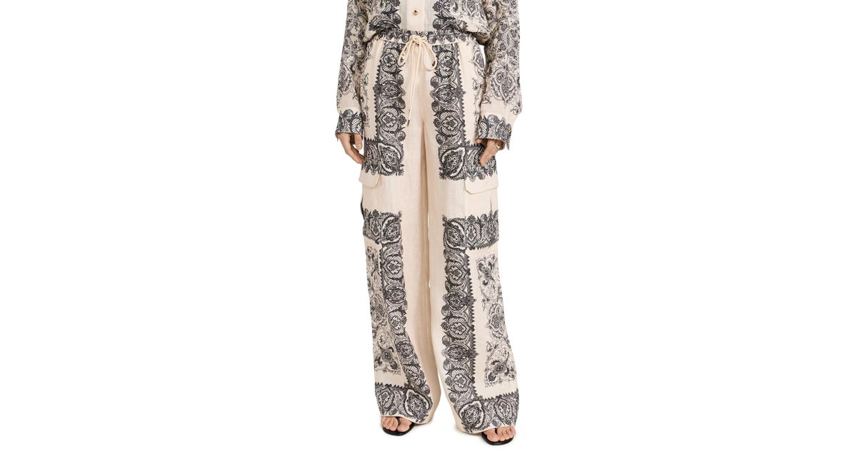 Zimmermann Utility Track Pants in Natural | Lyst