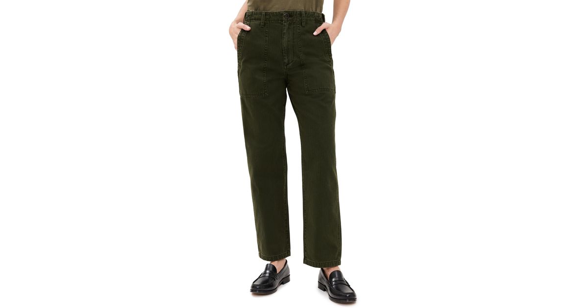 Alex Mill Neil Herringbone Pants in Green | Lyst