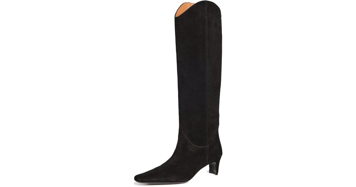 STAUD Western Wally Boots in Black | Lyst