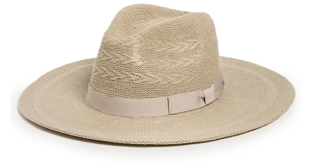 Brixton Lyons Knit Pattern Packable Hat in White | Lyst