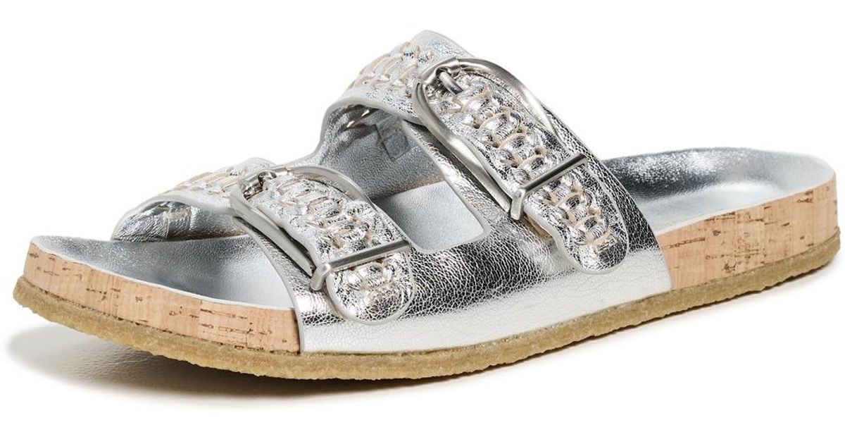 Veronica Beard Paige Slides in Black | Lyst