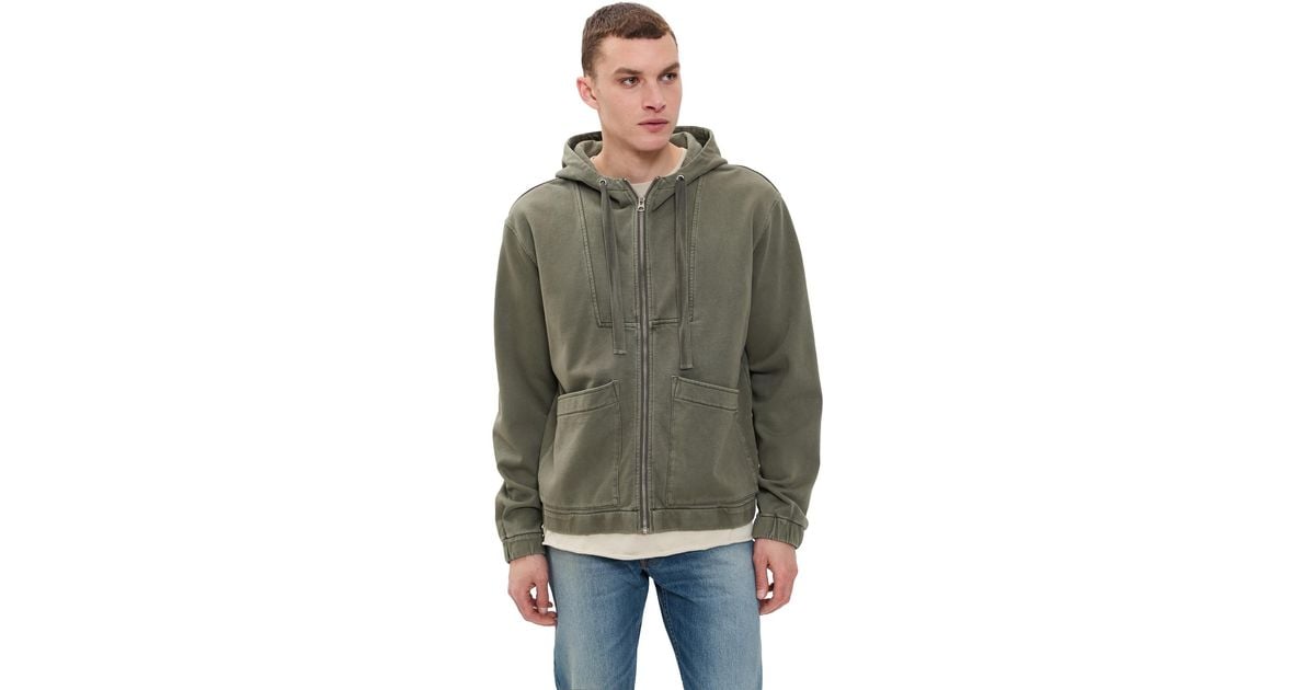 Alex Mill Fleece Track Jacket in Green for Men | Lyst
