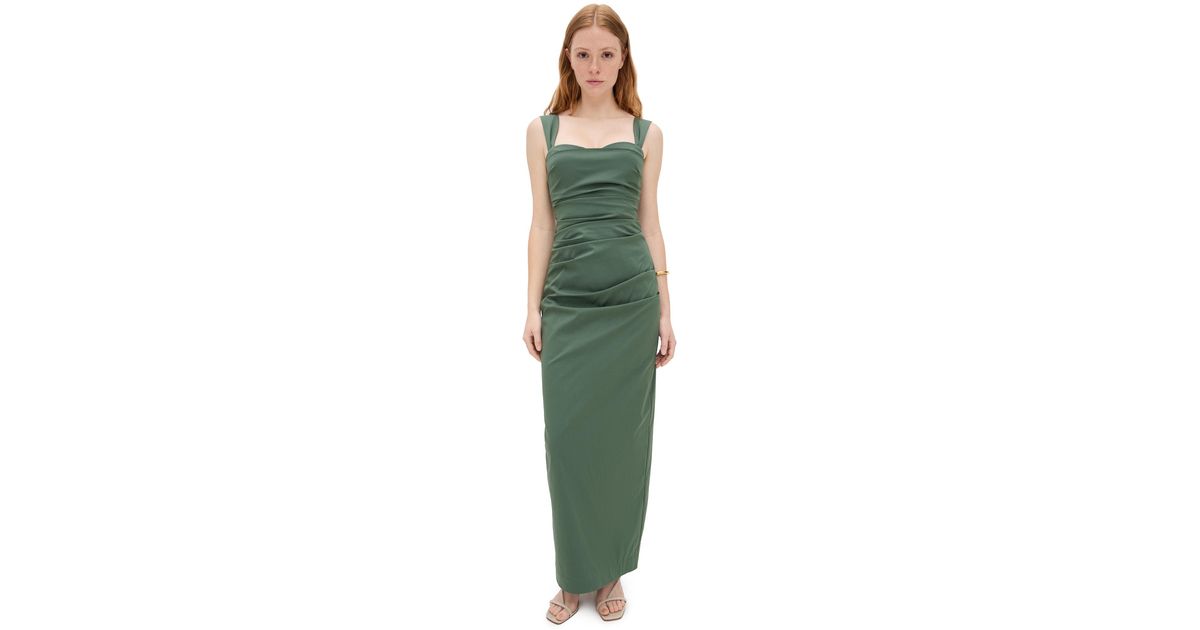 SIR. Florent Balconette Gown in Green | Lyst