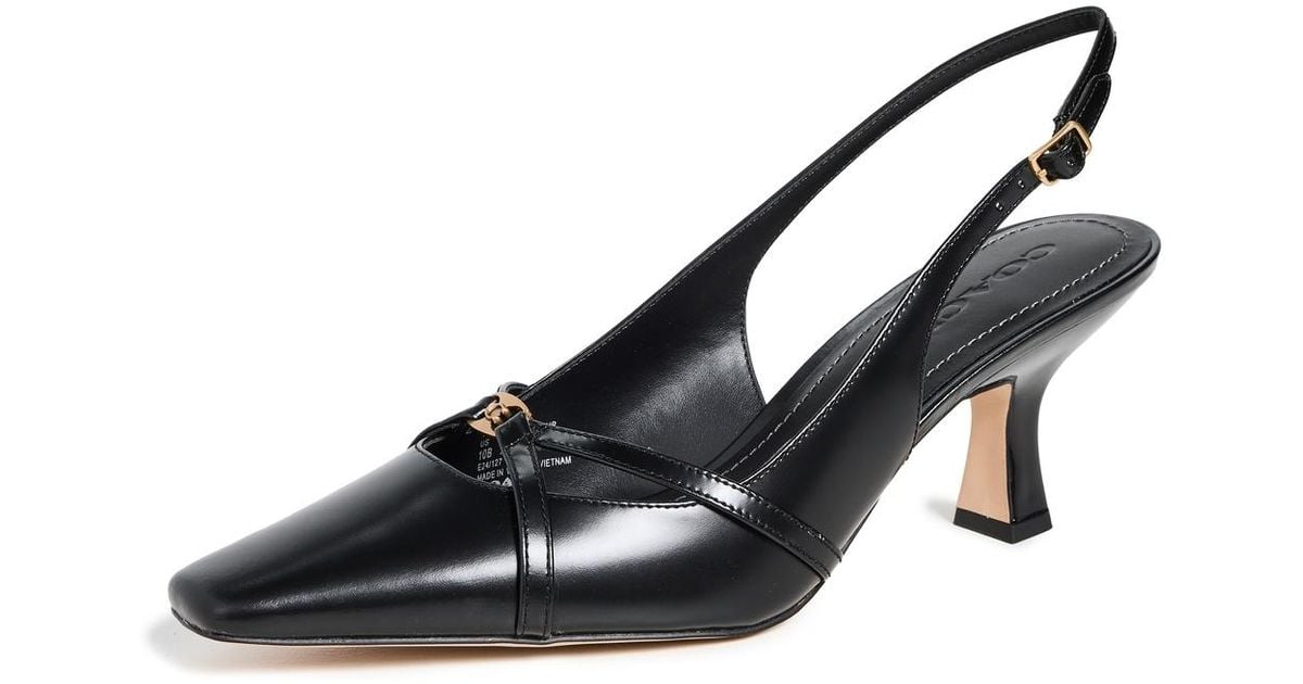 COACH Rowyn Slingback Pumps in Black | Lyst