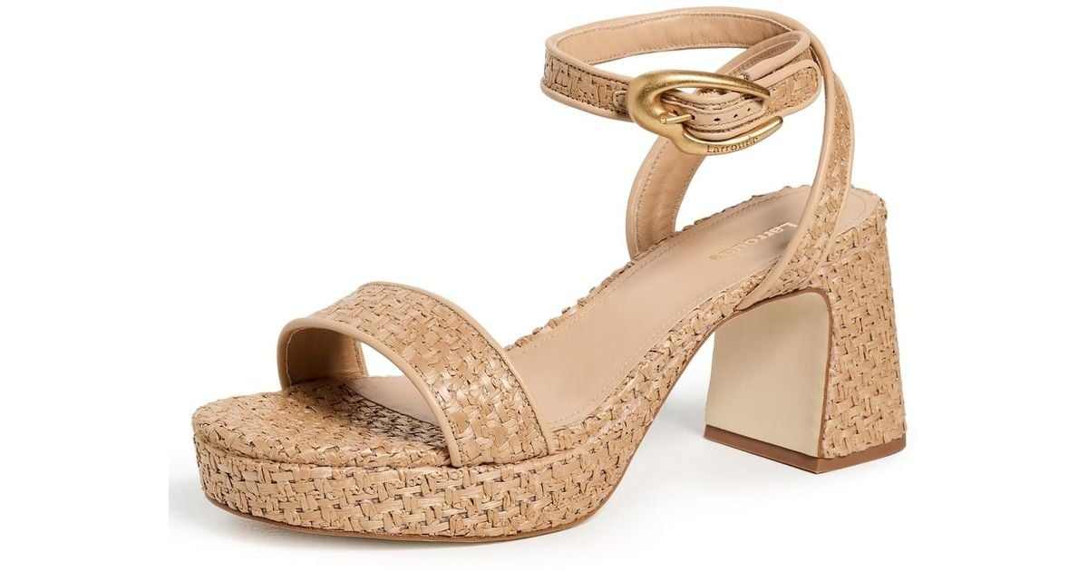 Larroude Dolly Verona Low Sandals in Natural | Lyst