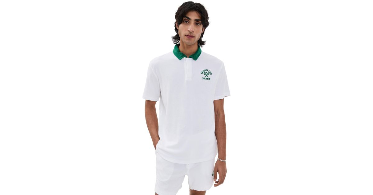 Polo Ralph Lauren Terry Racquet Polo in White for Men | Lyst