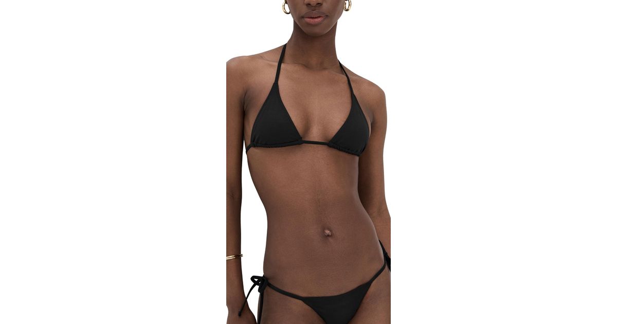ÉTERNE Isla Triangle Bikini Top in Black | Lyst