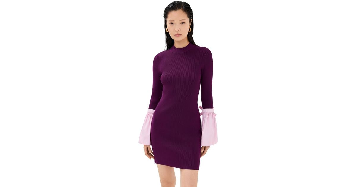 Jonathan Simkhai Ikhai Agathea Knit Cobo Ini Dre Acai Uti in Purple | Lyst