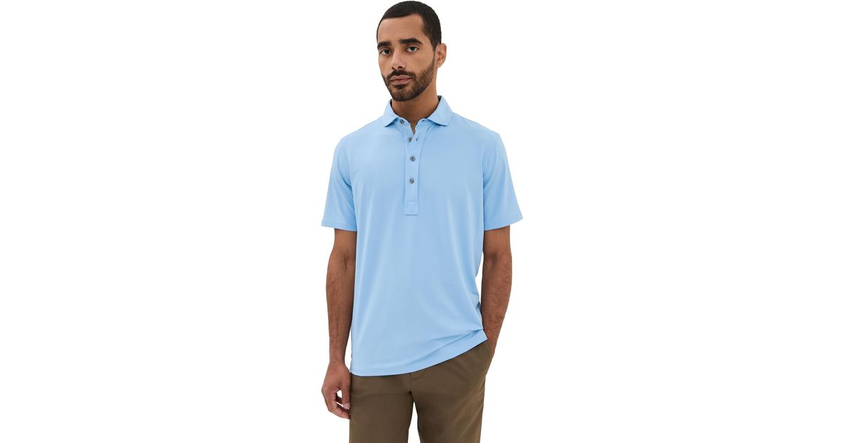 Greyson Tala Lightweight Airflow Jersey Polo in Blue for Men | Lyst