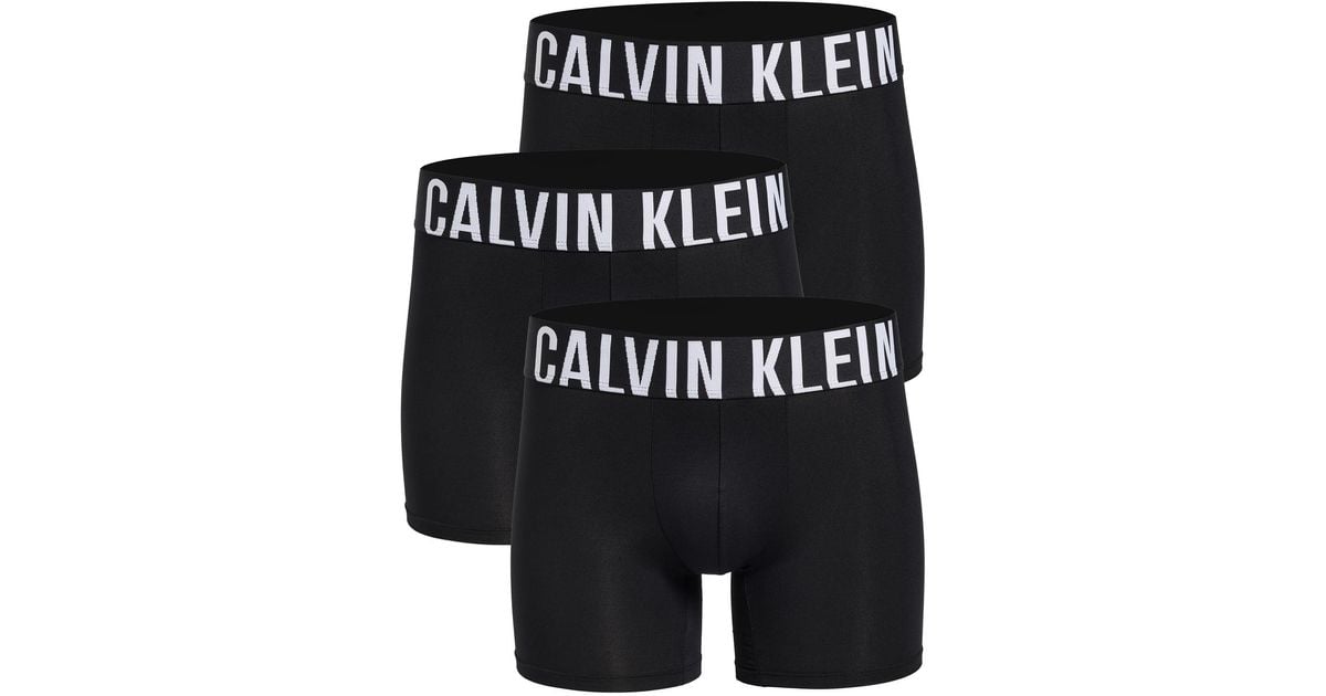 Calvin Klein Intense Power Micro Boxer Briefs 3 Pack in Black for Men ...