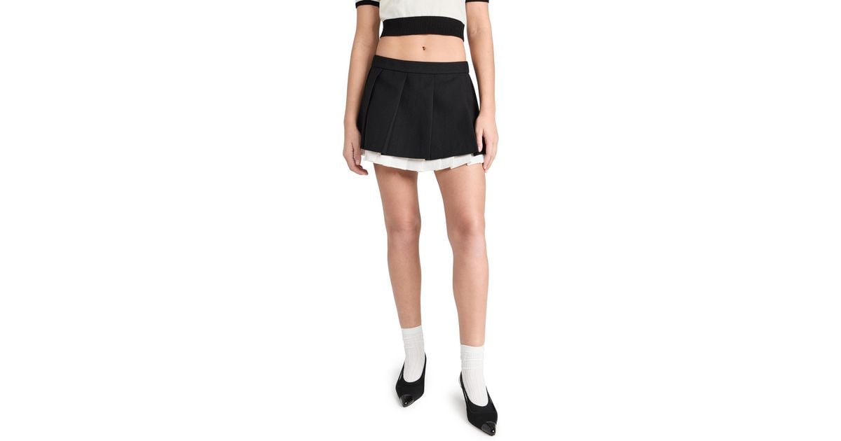 ShuShu/Tong Ruffled Pleat Short Skirt in Black | Lyst