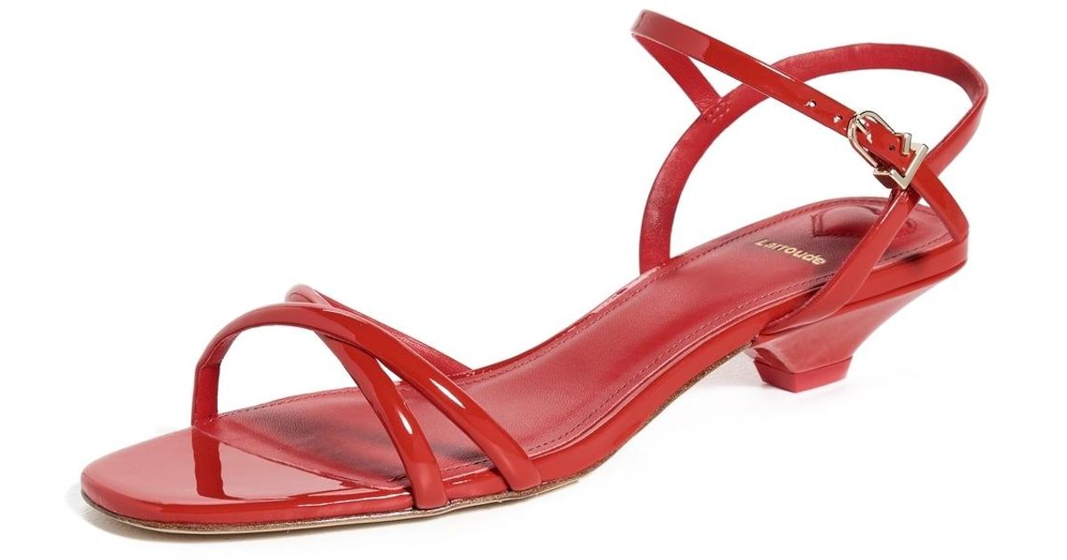 Larroude Charlotte Sandals in Red | Lyst