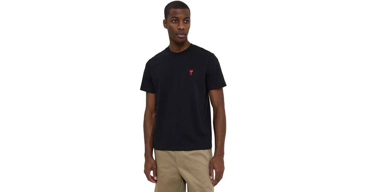 Ami Paris Adc Classic Fit Logo Tee in Black for Men | Lyst