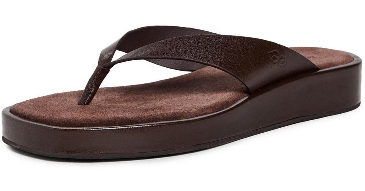 Reformation Eden Platform Thong Sandals in Black | Lyst