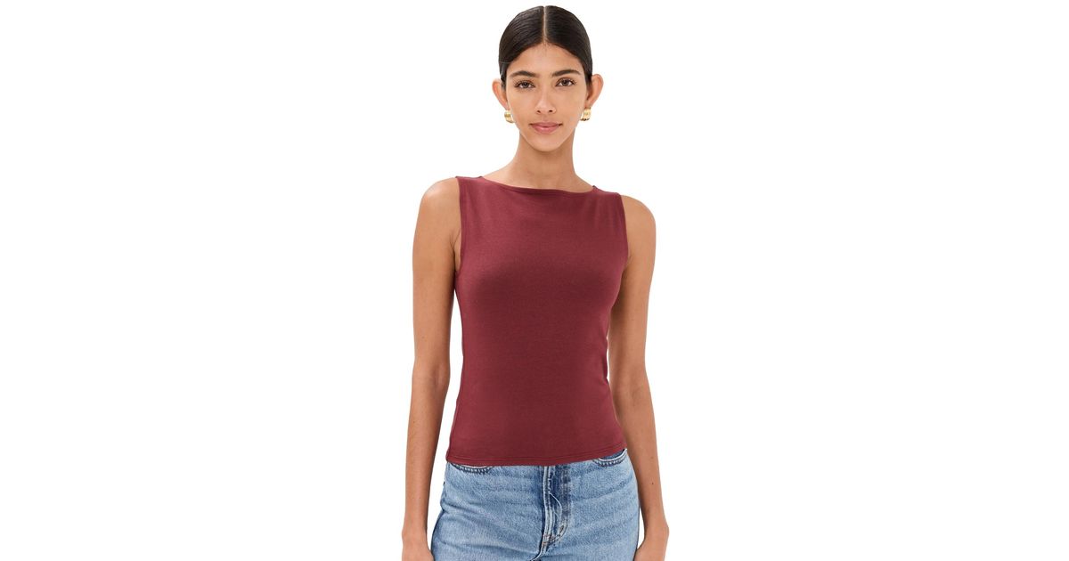 Reformation Reforation Duk Knit Top in Red | Lyst