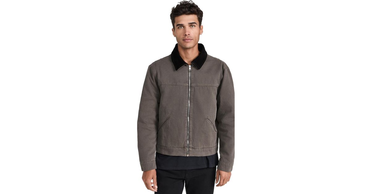 FRAME Canvas Workwear Jacket in Black for Men | Lyst