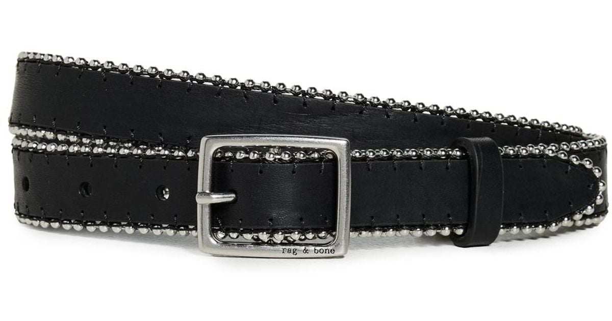 Rag & Bone Beaded Chain Baby Boyfriend Belt in Black | Lyst