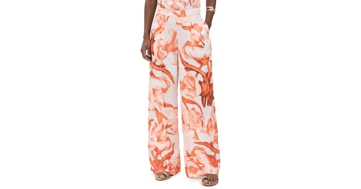 Rococo Sand Printed Pants in Red | Lyst
