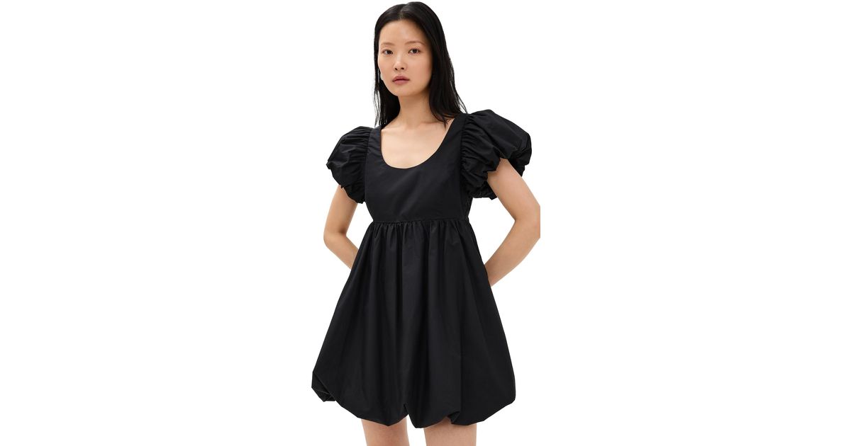 English Factory Bubble Scoop Neck Dress in Black | Lyst