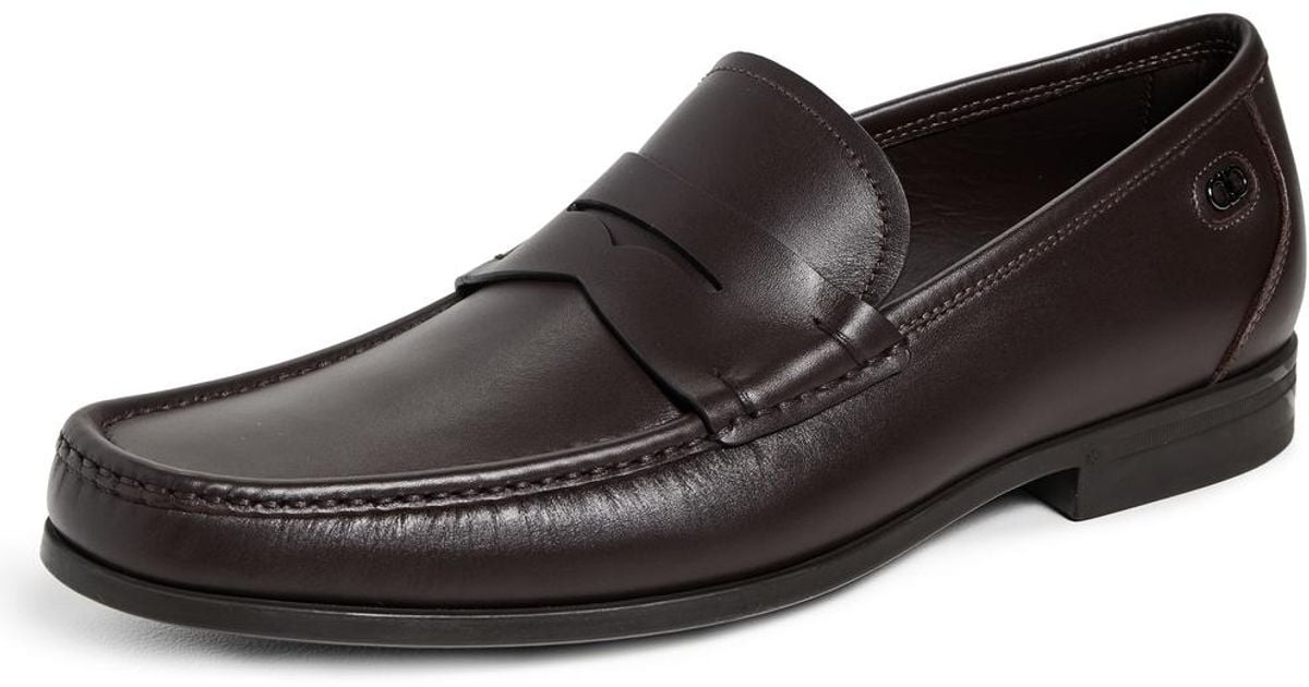 Ferragamo Athen Leather Loafers T. Moro in Black for Men | Lyst