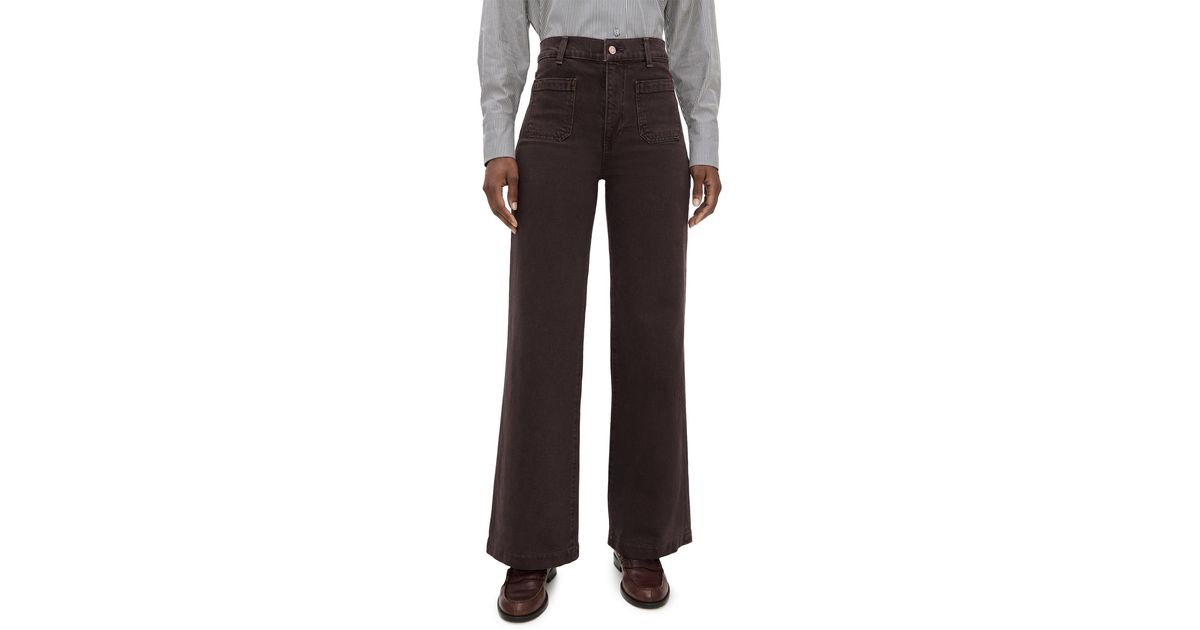 Le Jean Virginia Wide Leg High Rise Jeans in Black | Lyst
