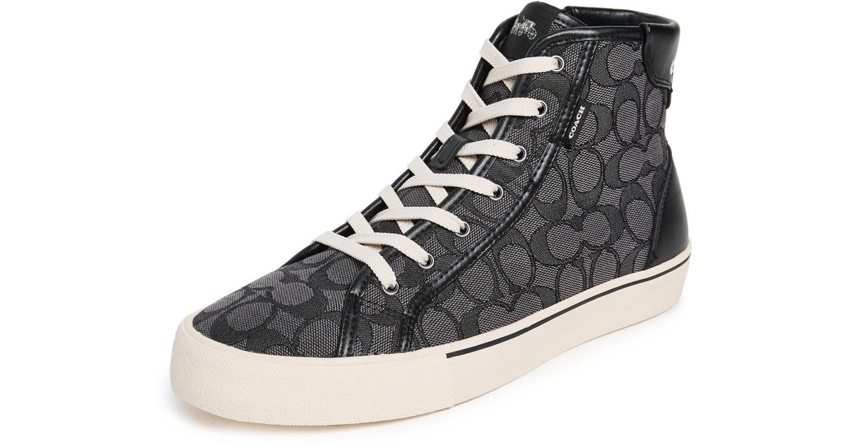 COACH Skate Signature High Tops in Black for Men | Lyst