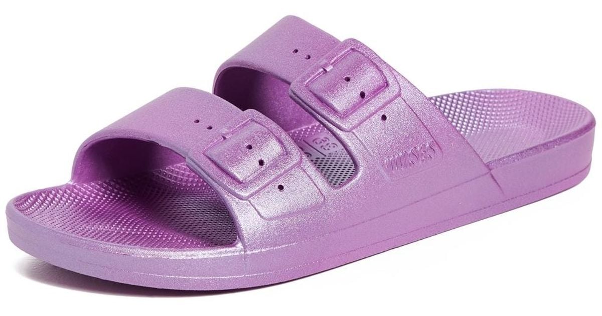 FREEDOM MOSES Metallic Slides in Purple | Lyst