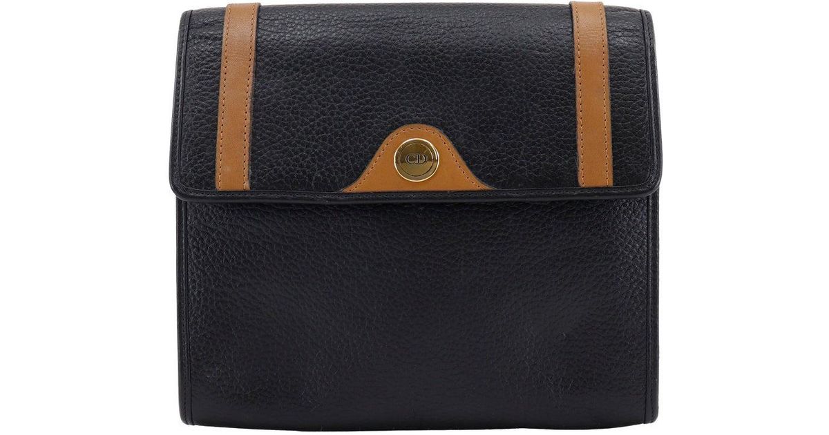 Dior Leather CD Top-Handle Bag in Blue | Lyst