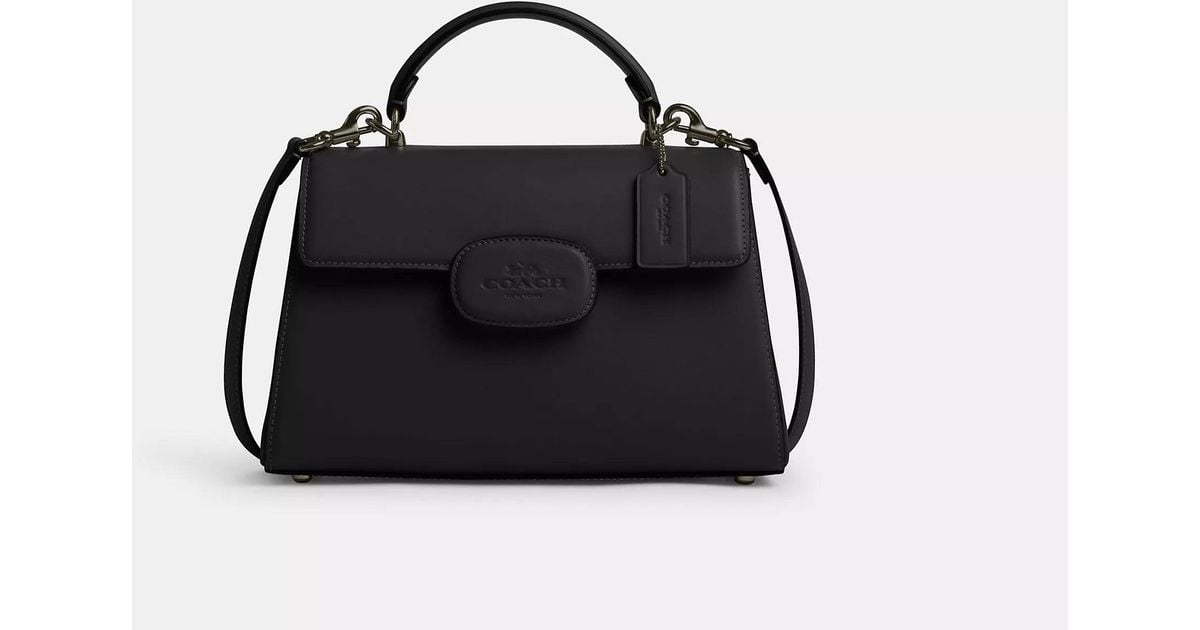 COACH Eliza Top Handle Bag in Black | Lyst