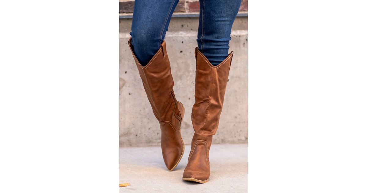 Oasis Society Charlie Boot in Blue | Lyst