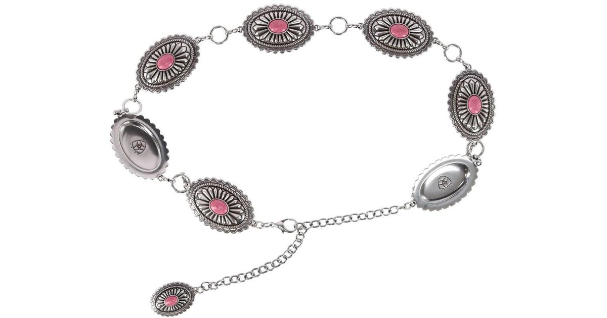 Ariat Concho Chain Belt With Inlays in Metallic | Lyst