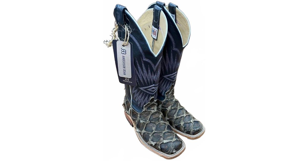 Anderson Bean Boots Rustic Big Bass Arapaima Fish Custom Exotic Boot in ...