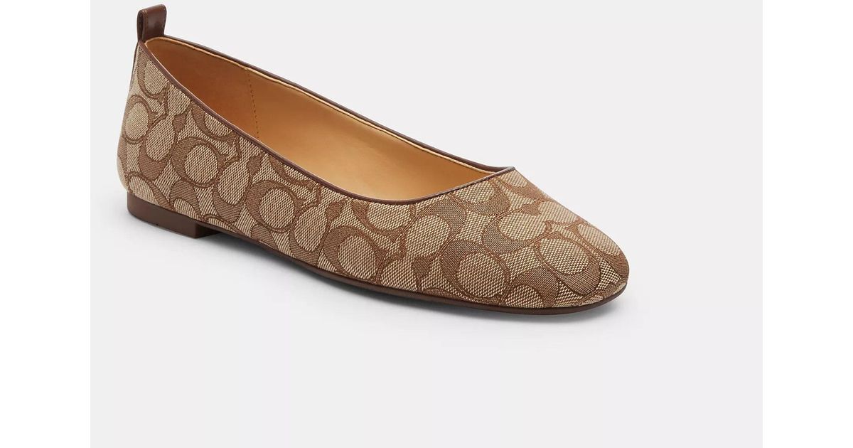 COACH Wendie Ballet in Brown | Lyst