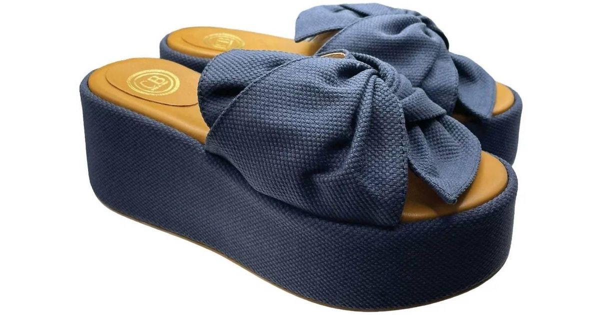 Camilla Benedetti Designs Italia Wedge in Blue | Lyst